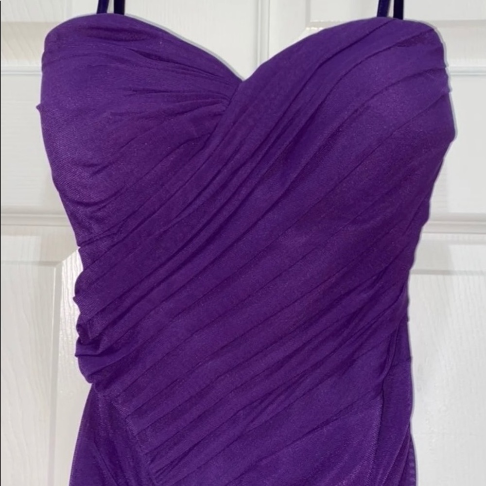 La Femme Purple Long Formal Prom Gala Wedding Dress - Gem